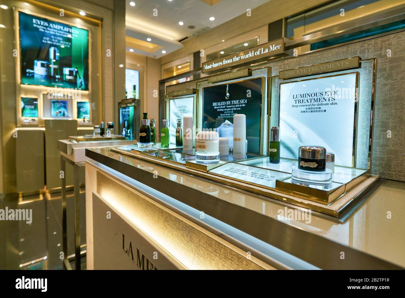 HONG KONG, CHINA - CIRCA JANUARY, 2019: La Mer personal care products ...