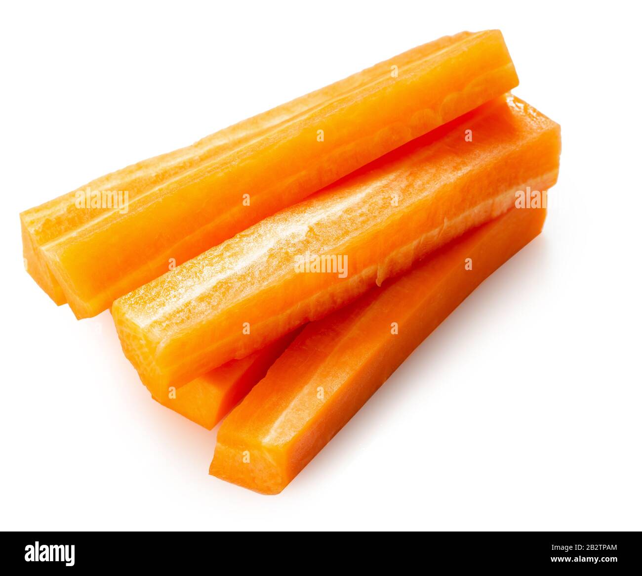 carrot sticks isolated on a white background Stock Photo - Alamy