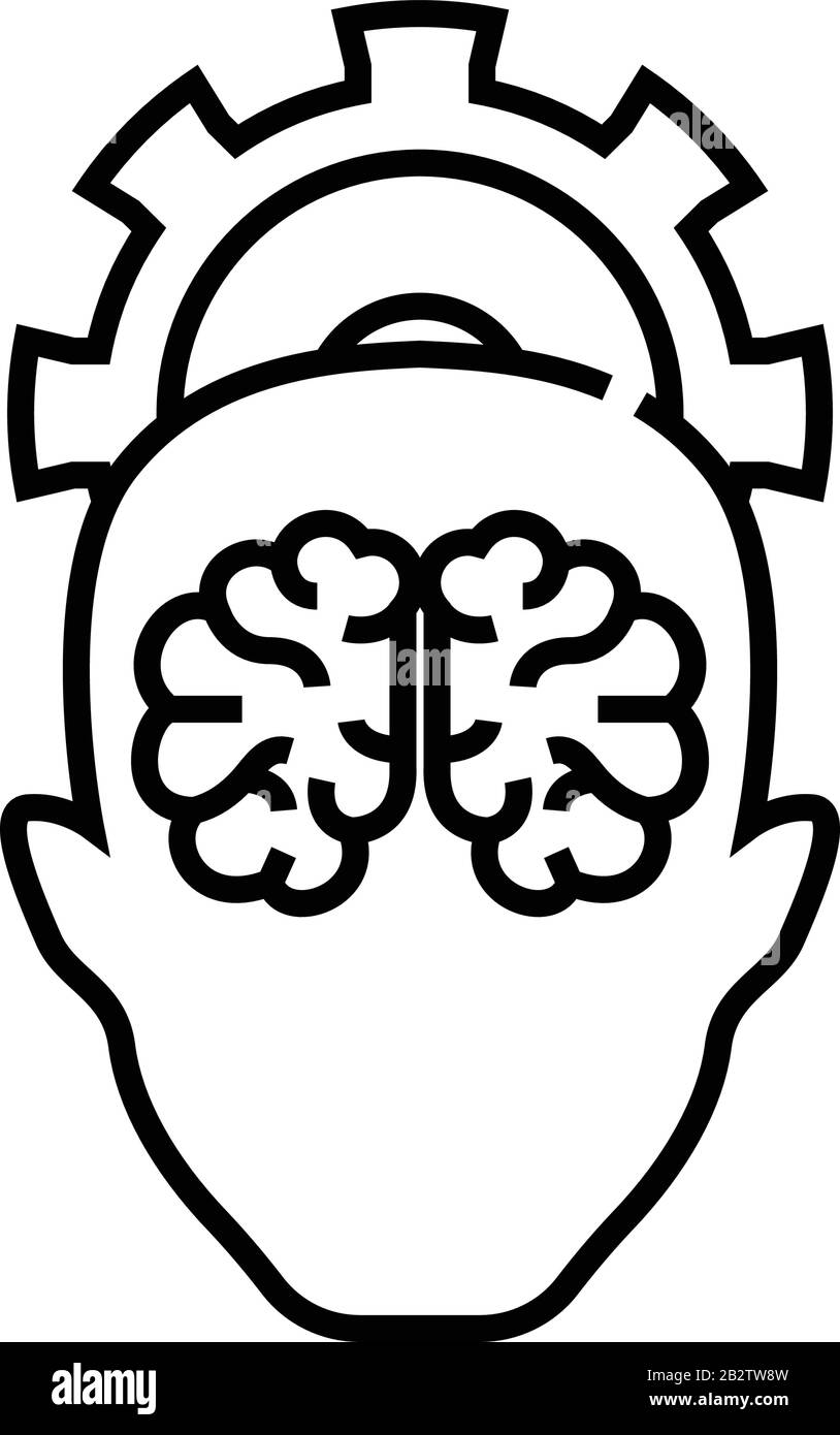 Technic solutions line icon, concept sign, outline vector illustration ...