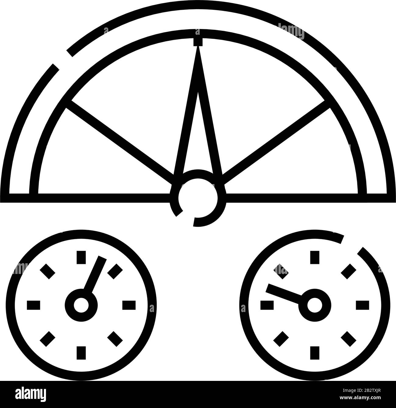 Time cycling line icon, concept sign, outline vector illustration ...