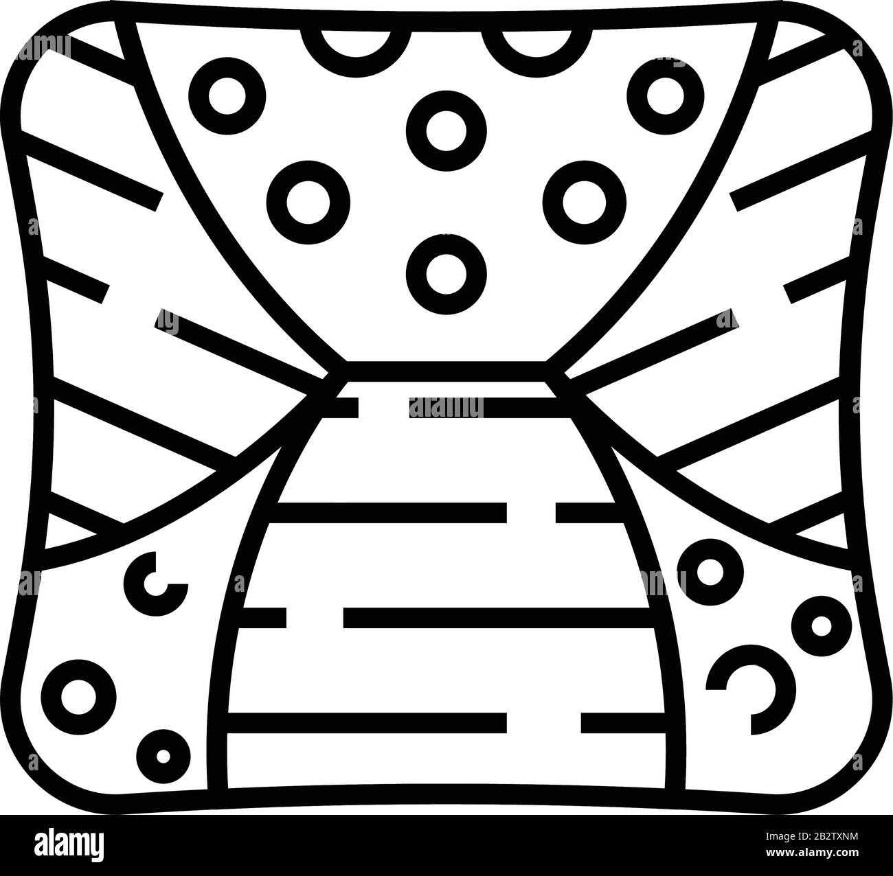 Textile pattern line icon, concept sign, outline vector illustration ...
