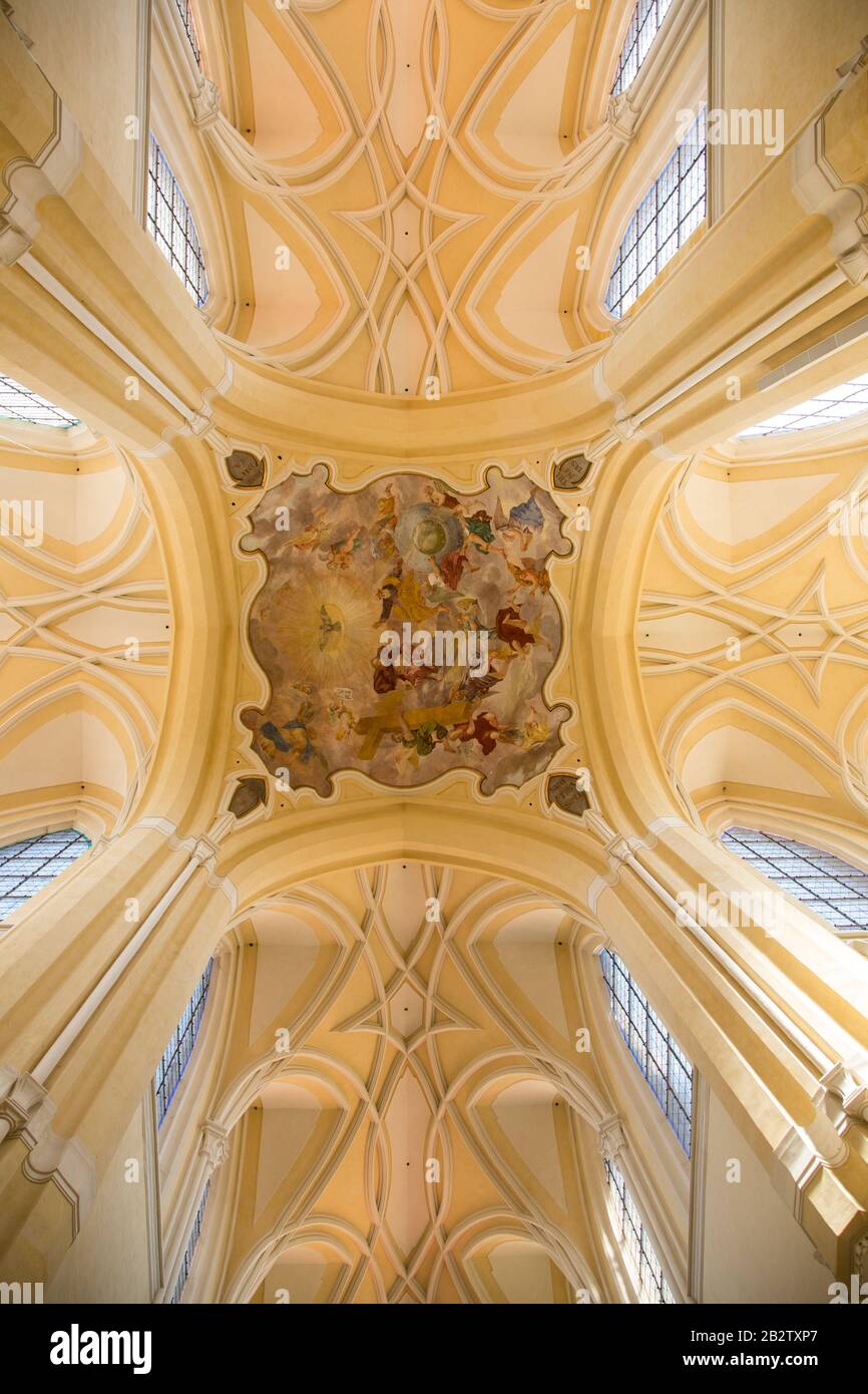 Church ceiling, windows, frescoes Stock Photo - Alamy