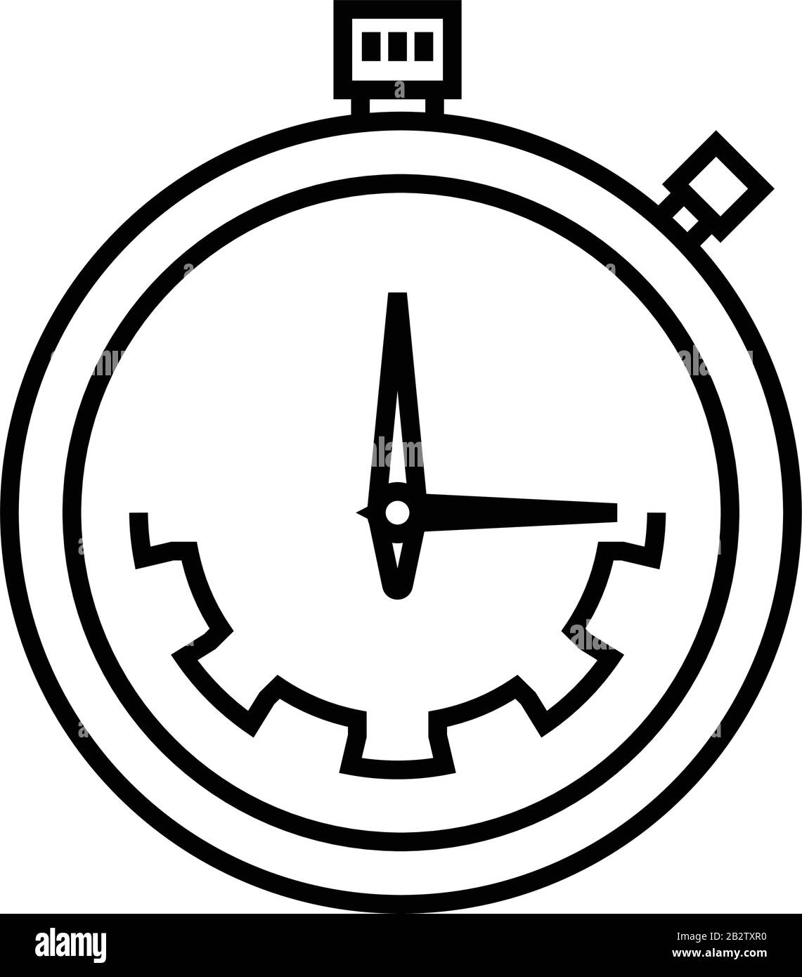 Time planning line icon, concept sign, outline vector illustration ...