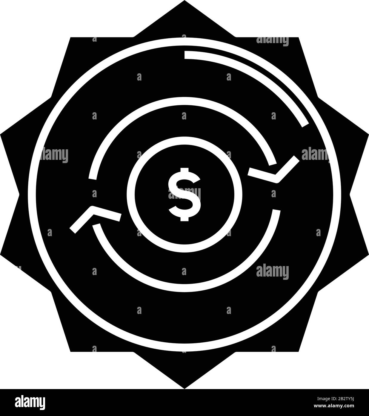 Money cycle black icon, concept illustration, vector flat symbol, glyph sign Stock Vector Image ...