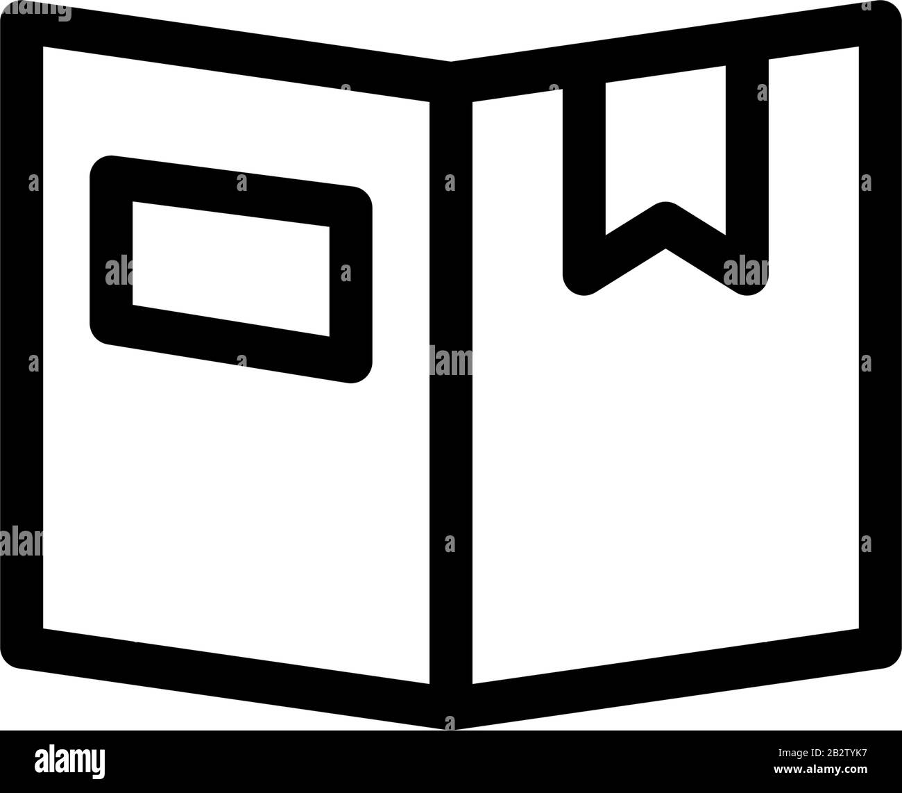 Book with bookmark logo hi-res stock photography and images - Alamy