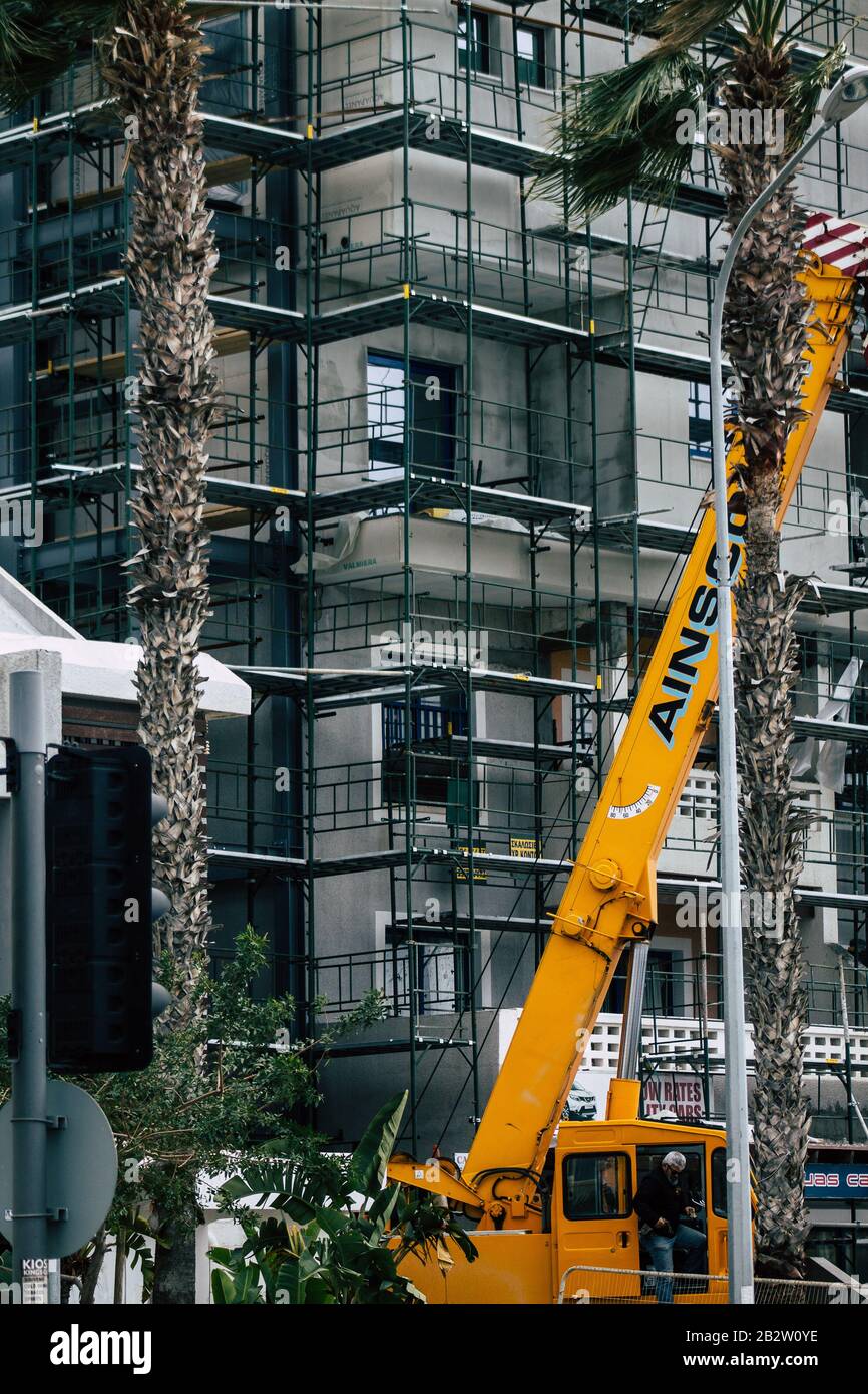Paphos Cyprus March 03, 2020 View of a new building in construction in ...