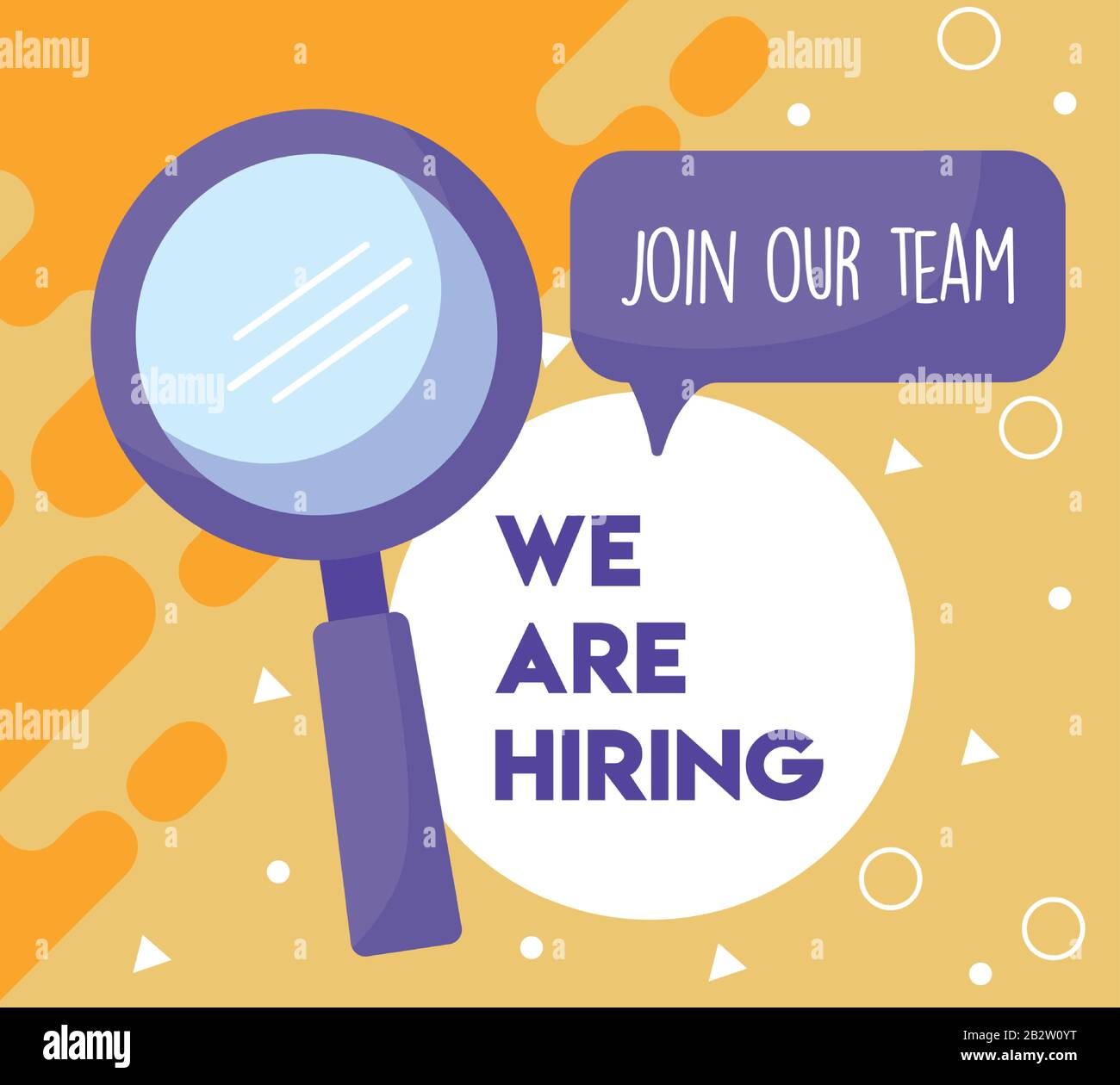 We are hiring message with lupe design, job work employee business ...