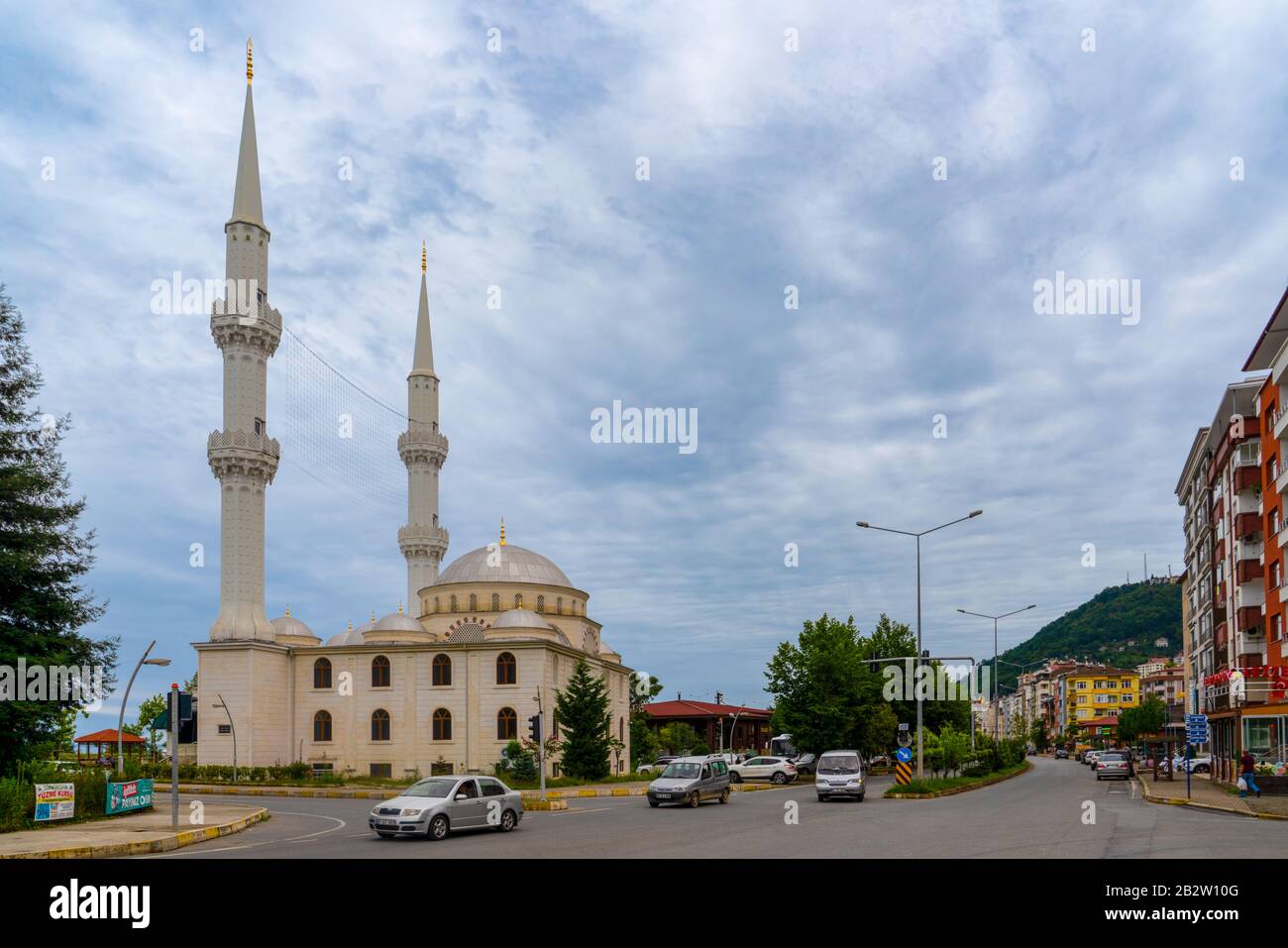 Surmene, Trabzon/Turkey August 07 2019: General view of Surmene Town ...
