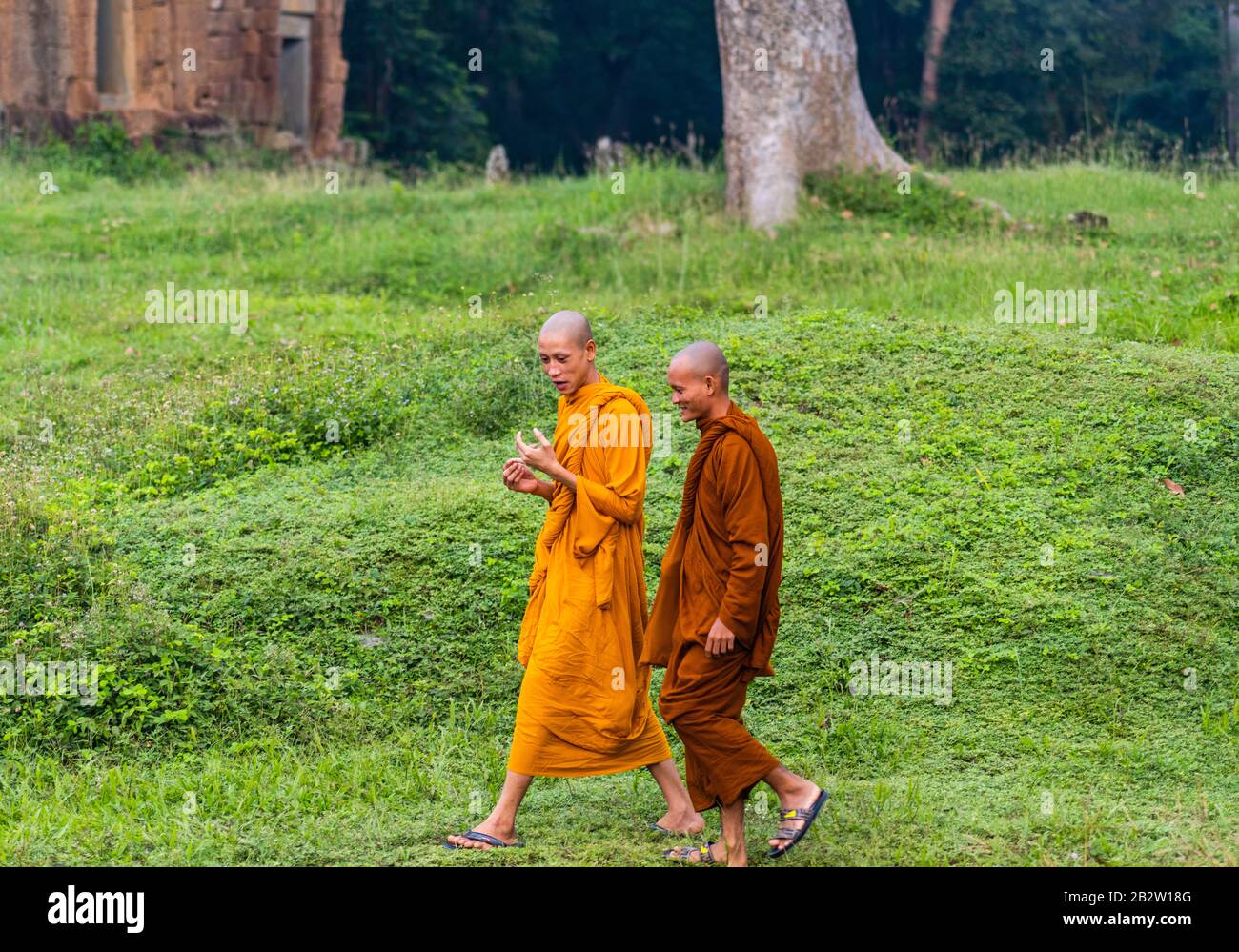 Cambodian monks rain hi-res stock photography and images - Alamy