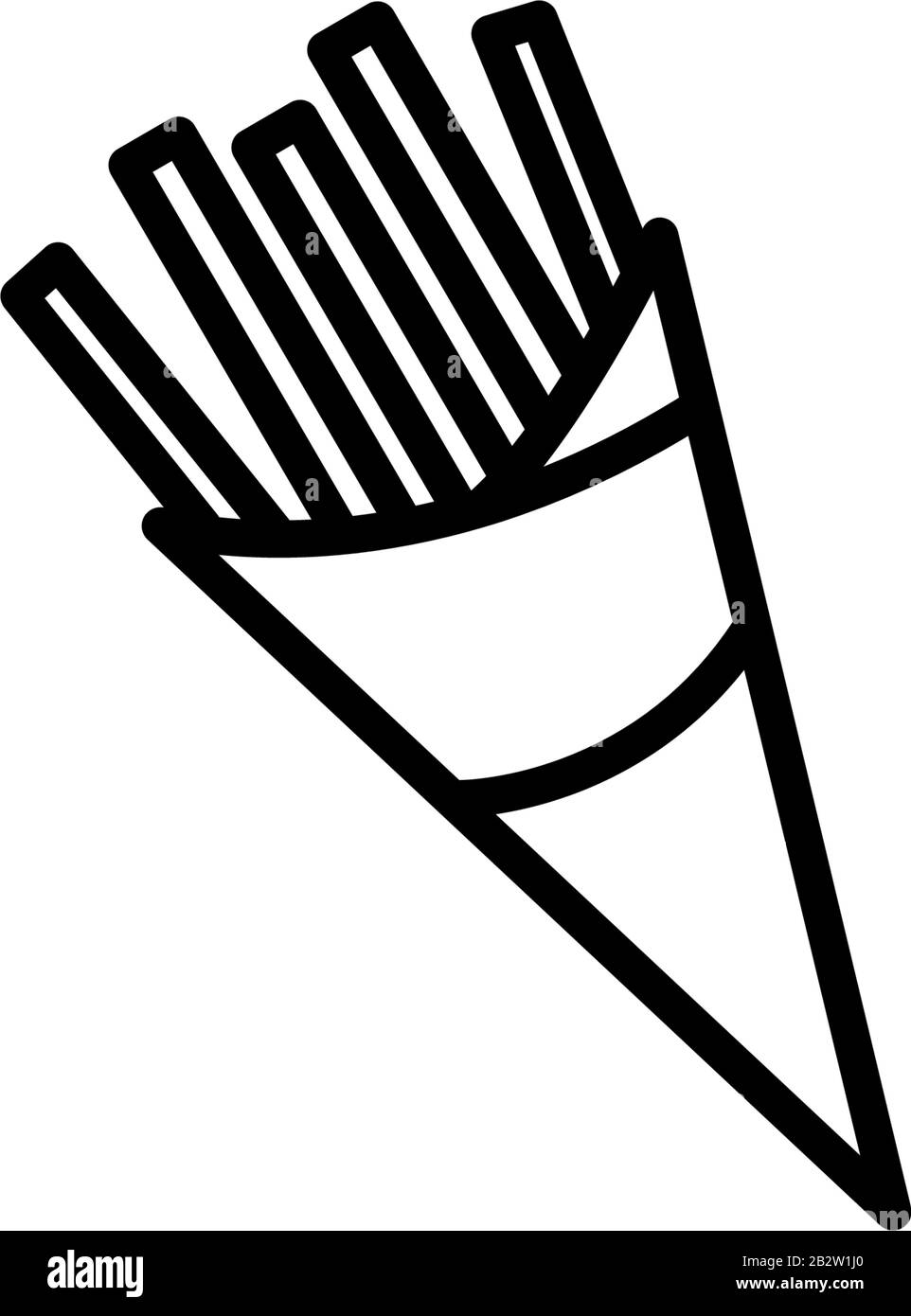 Isolated french fries simple Cut Out Stock Images & Pictures - Alamy