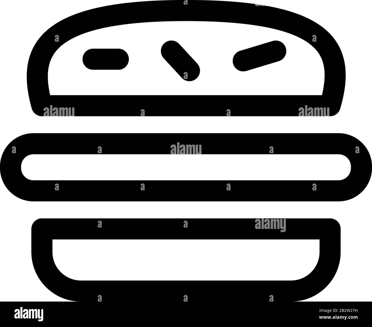Hamburger fast food icon Black and White Stock Photos & Images - Alamy