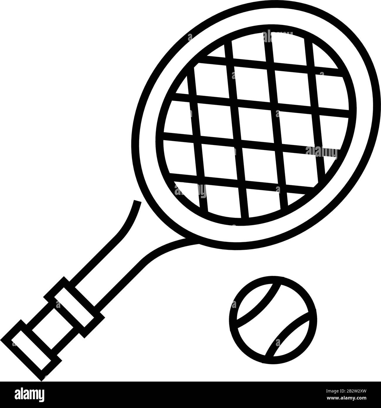 Tennis line icon, concept sign, outline vector illustration, linear ...