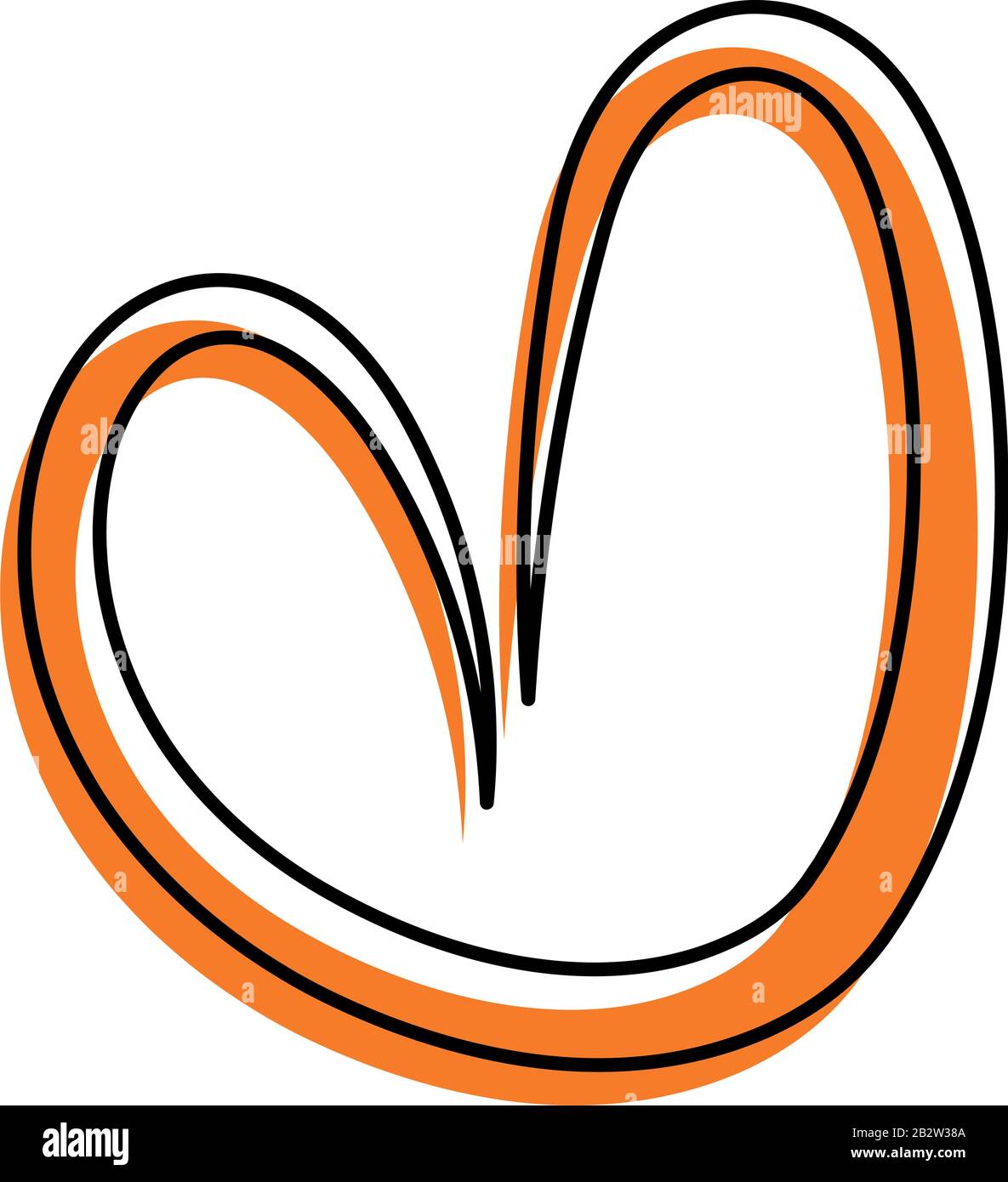 Isolated orange heart icon Stock Vector Image & Art - Alamy