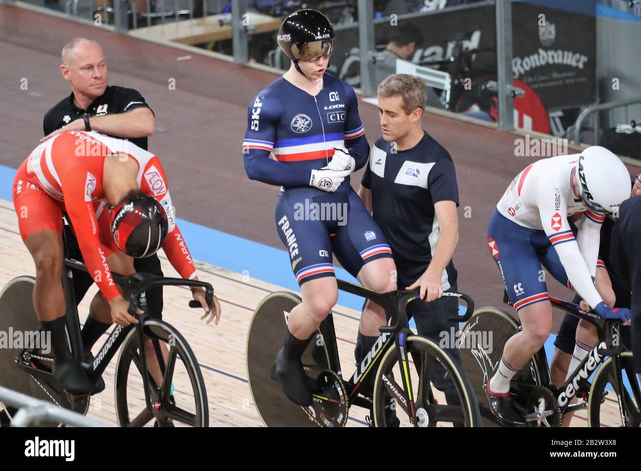Sebastien Vigier of France Men's Keirin - Semifinals 1 Heat during the ...