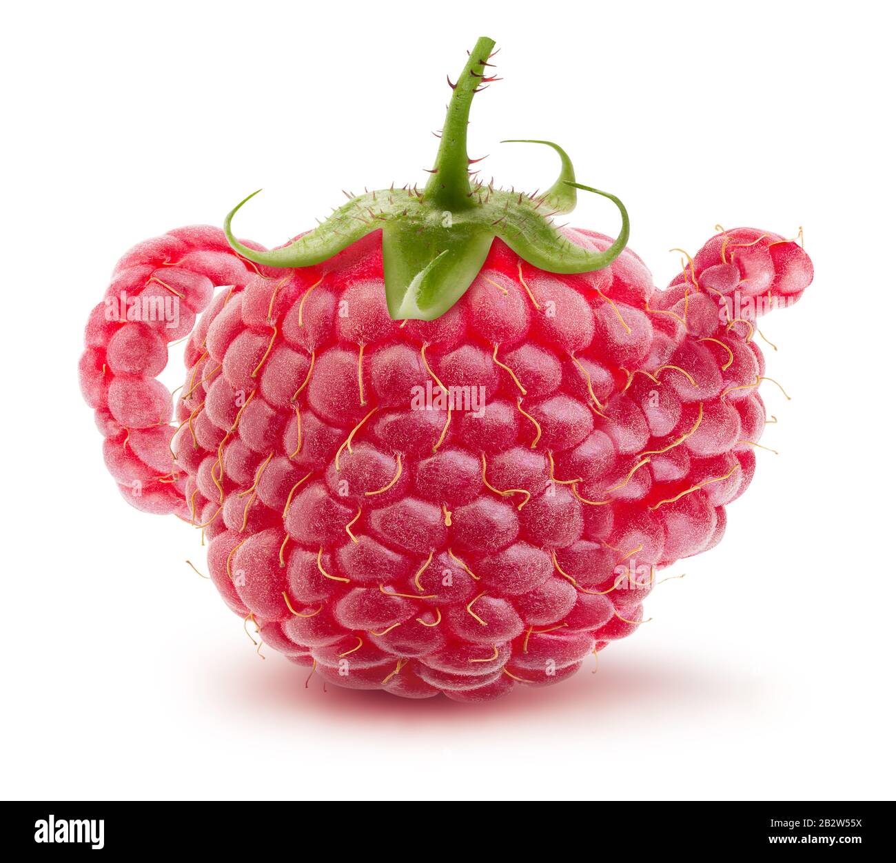 raspberry shape teapot isolated on a white background Stock Photo - Alamy
