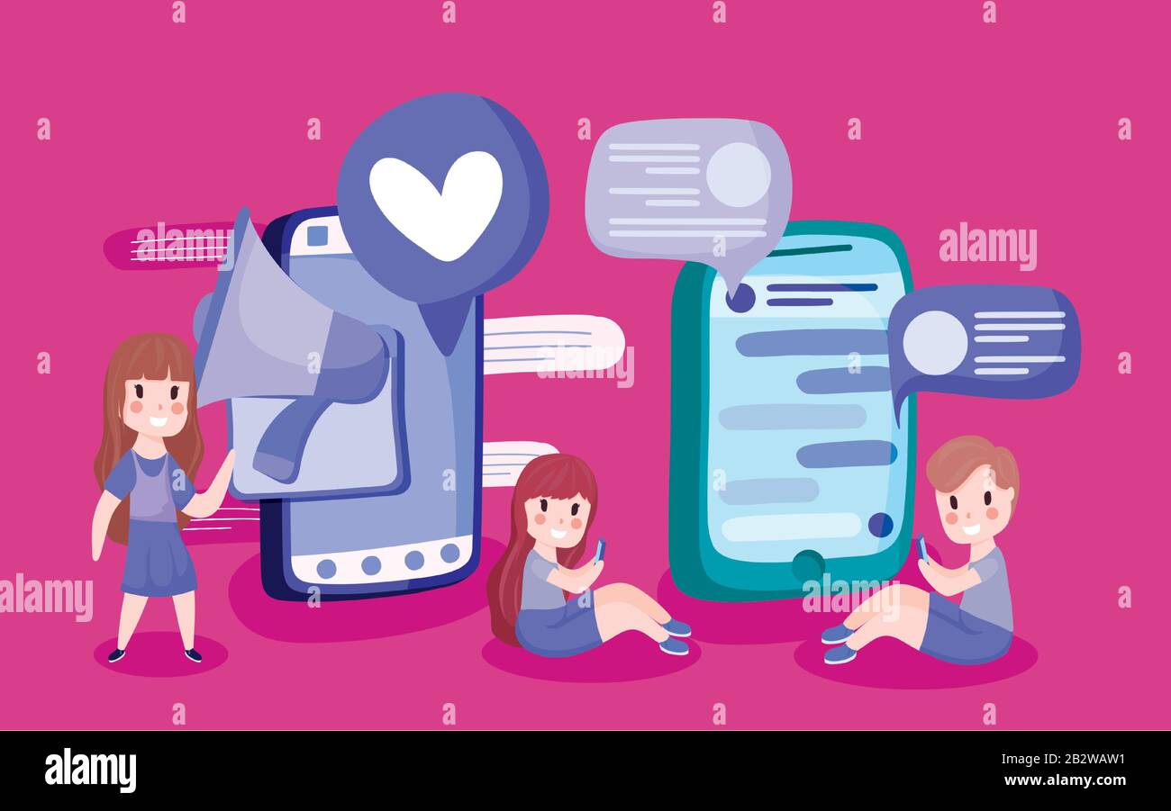 Girls with tech Stock Vector Images - Alamy