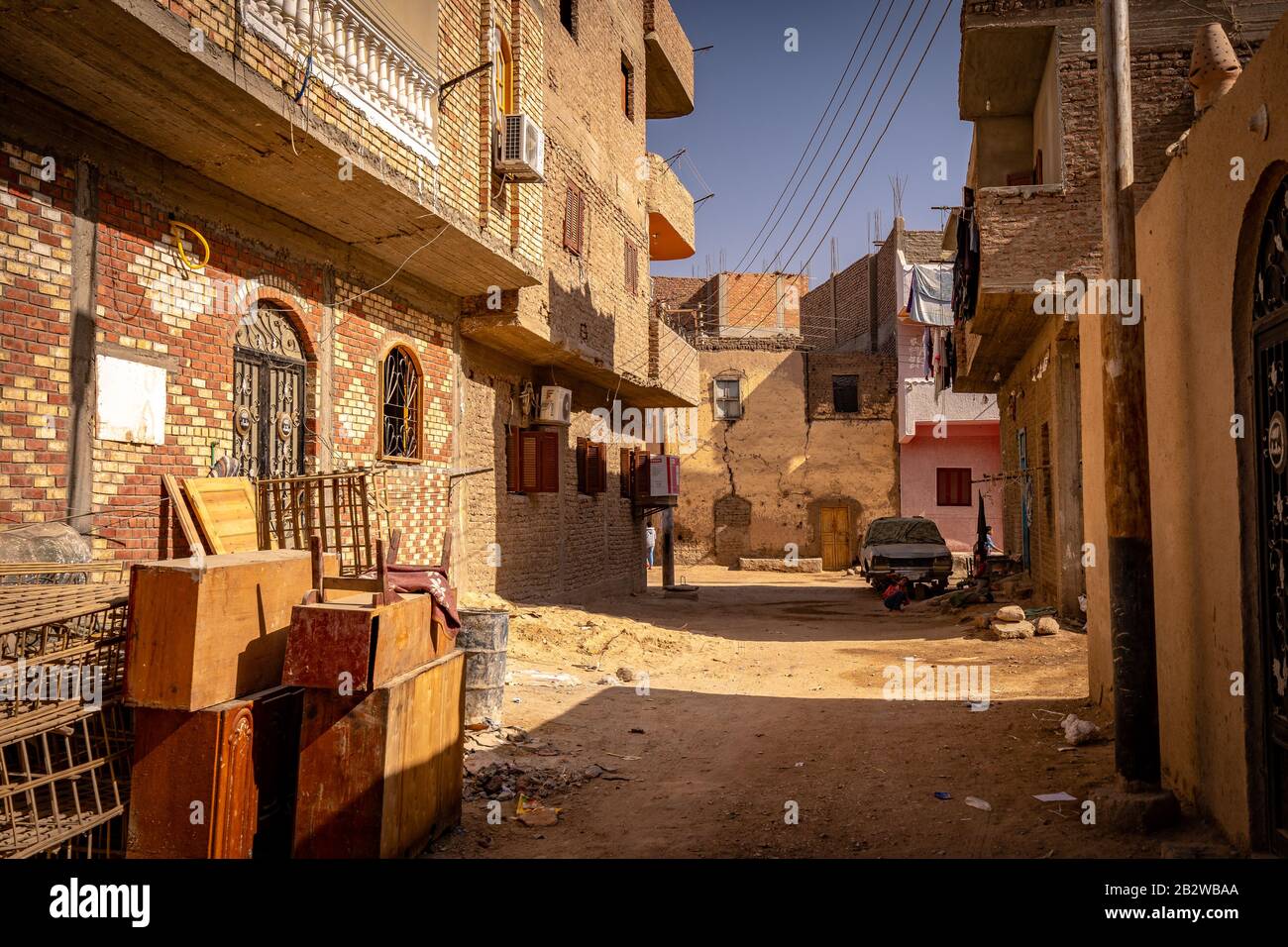 Luxor, Egypt - Brick houses in a residential area Stock Photo - Alamy