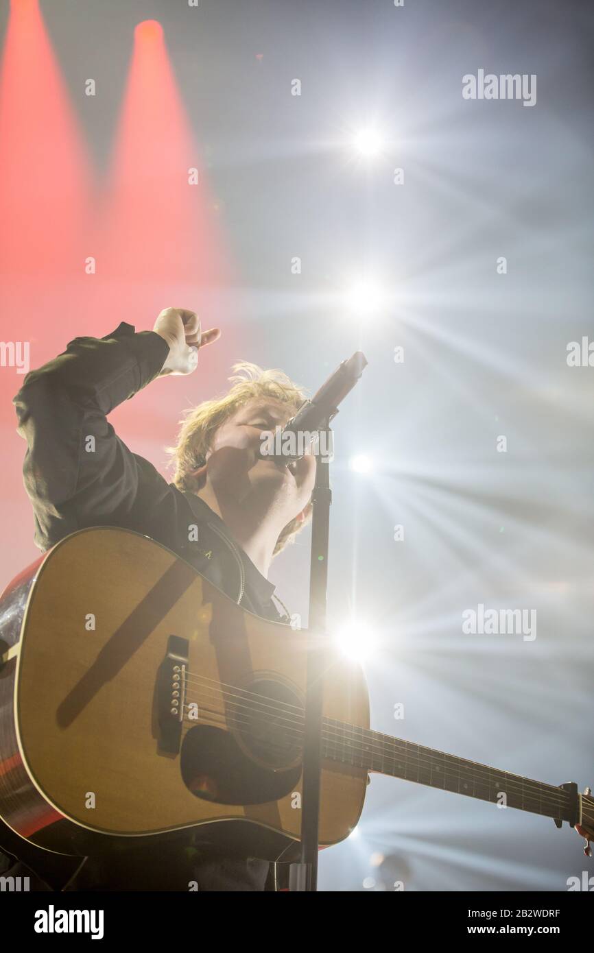 Manchester, UK. 3rd March, 2020. Scottish singer-songwriter Lewis ...