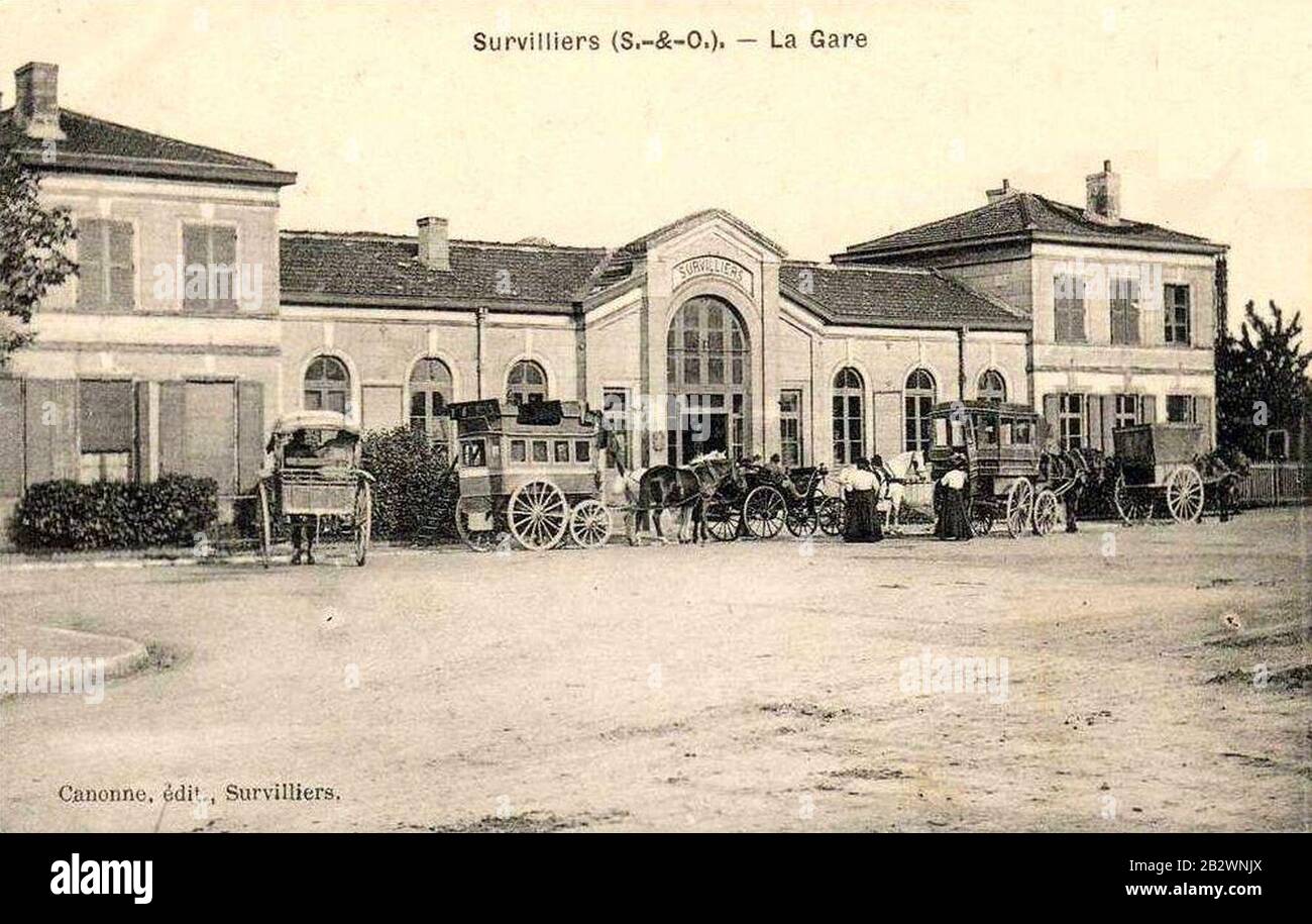 Gare de Survilliers vers 1890 Stock Photo - Alamy