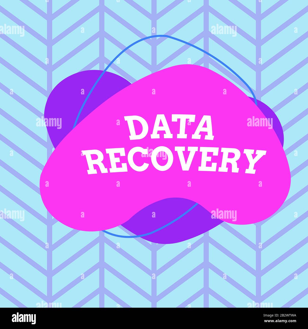 Text sign showing Data Recovery. Business photo showcasing process of ...