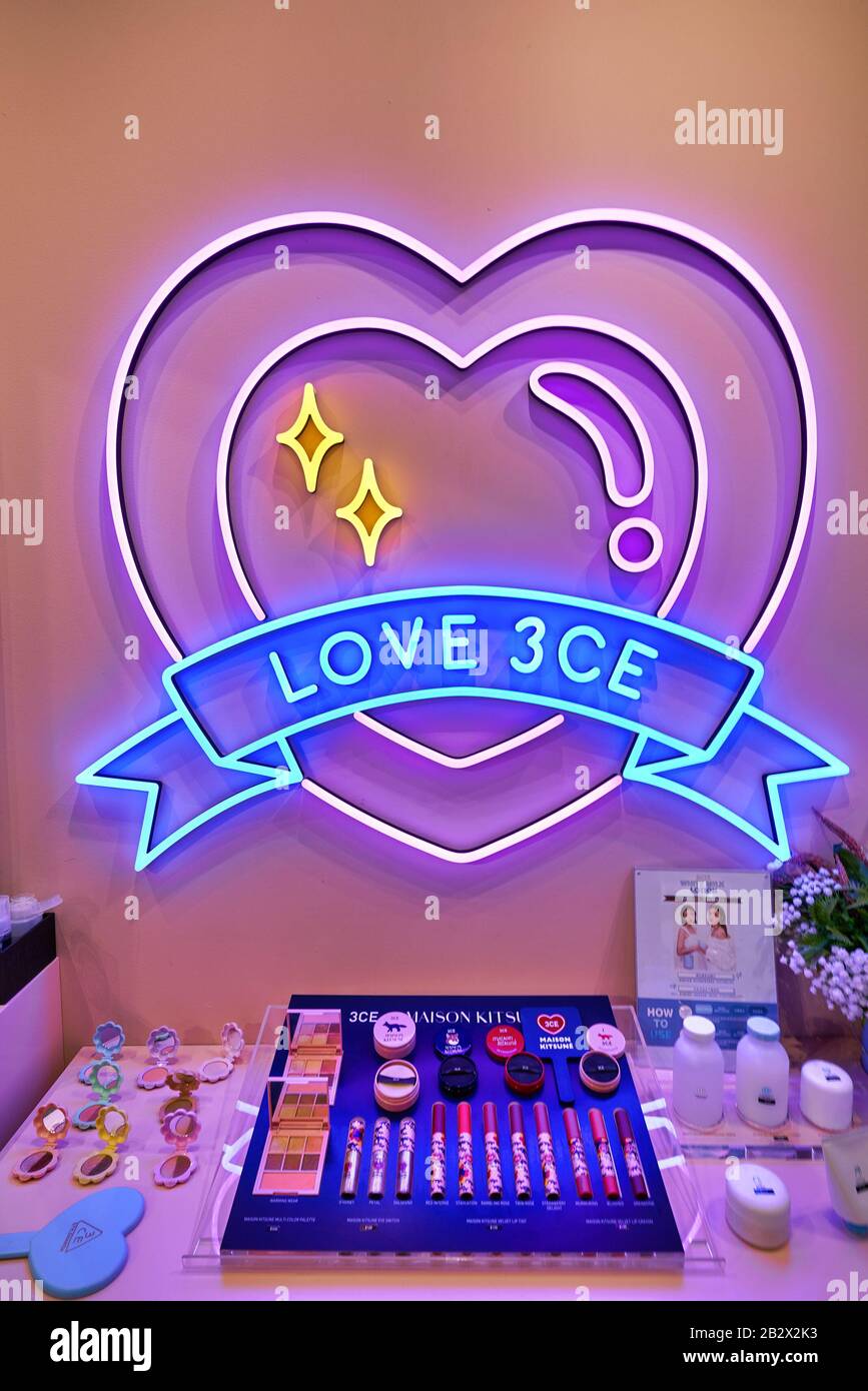 HONG KONG, CHINA - JANUARY 23, 2019: close up shot of a heart sign seen ...