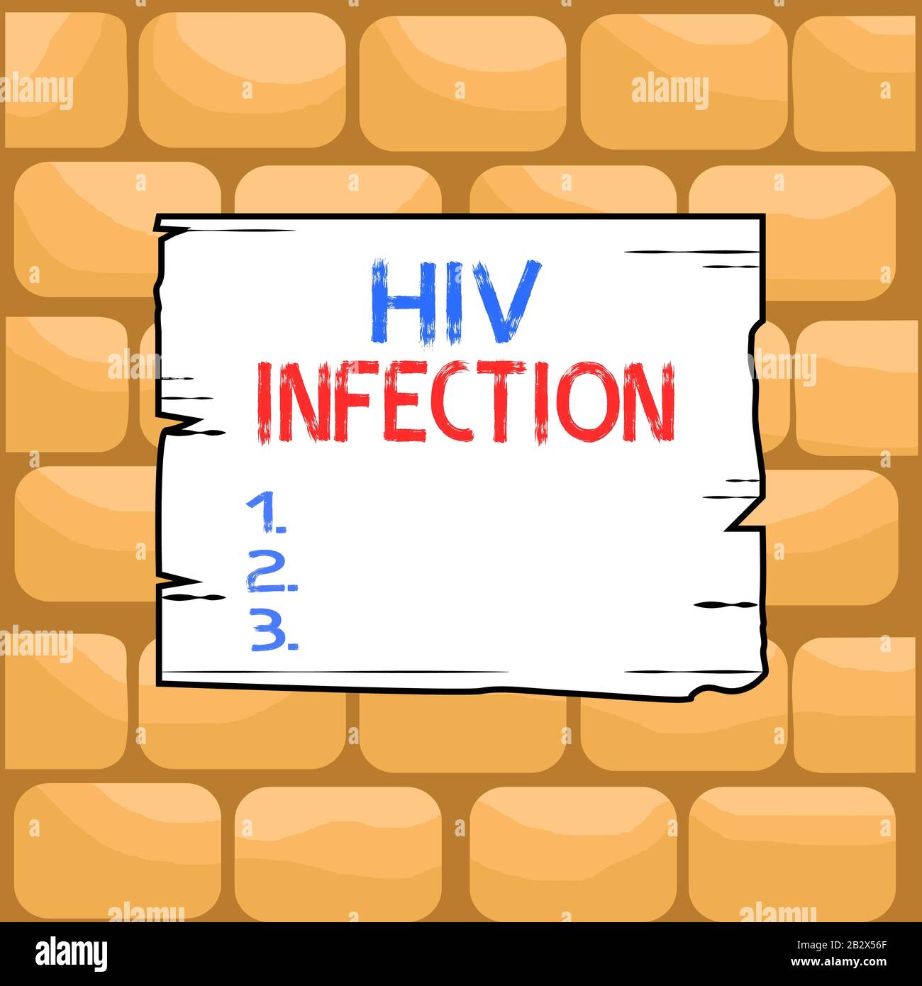 Handwriting text writing Hiv Infection. Conceptual photo sexually ...