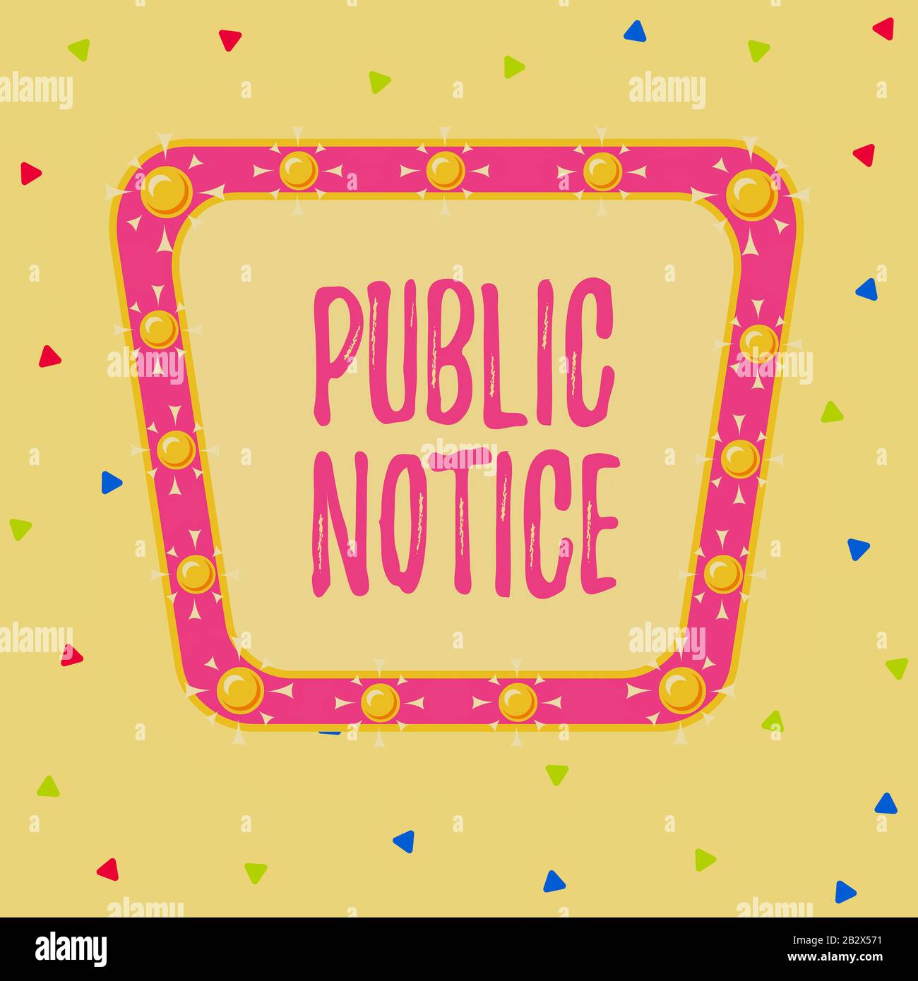 Writing note showing Public Notice. Business concept for Announcements ...