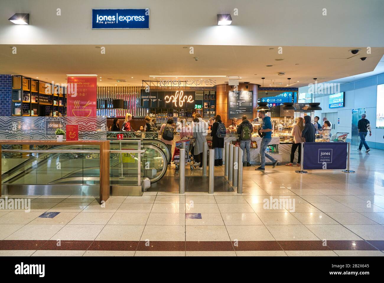 DUBAI, UAE - CIRCA JANUARY 2019: Jones the Grocer Express at Dubai ...
