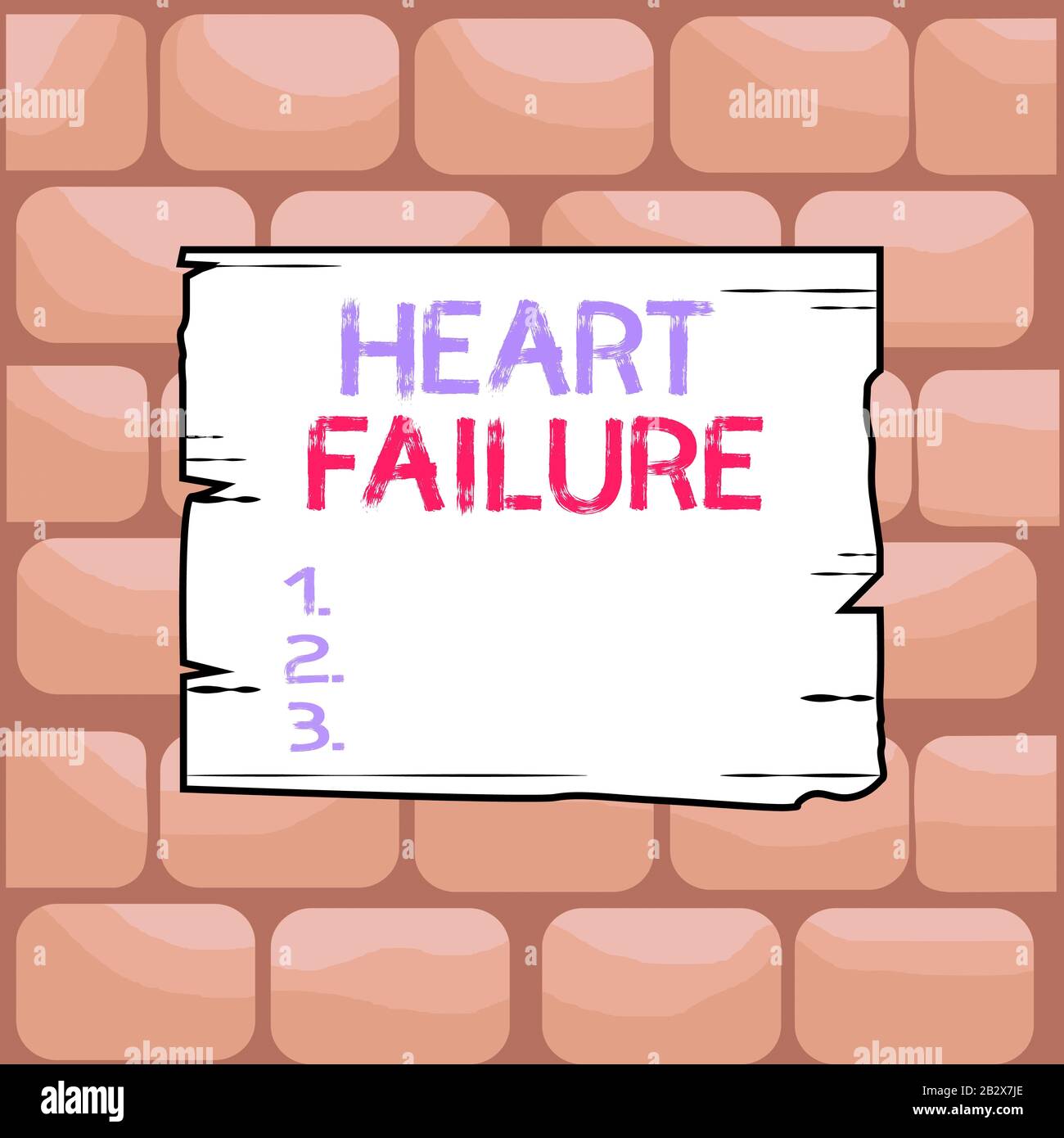 Handwriting text writing Heart Failure. Conceptual photo the severe ...