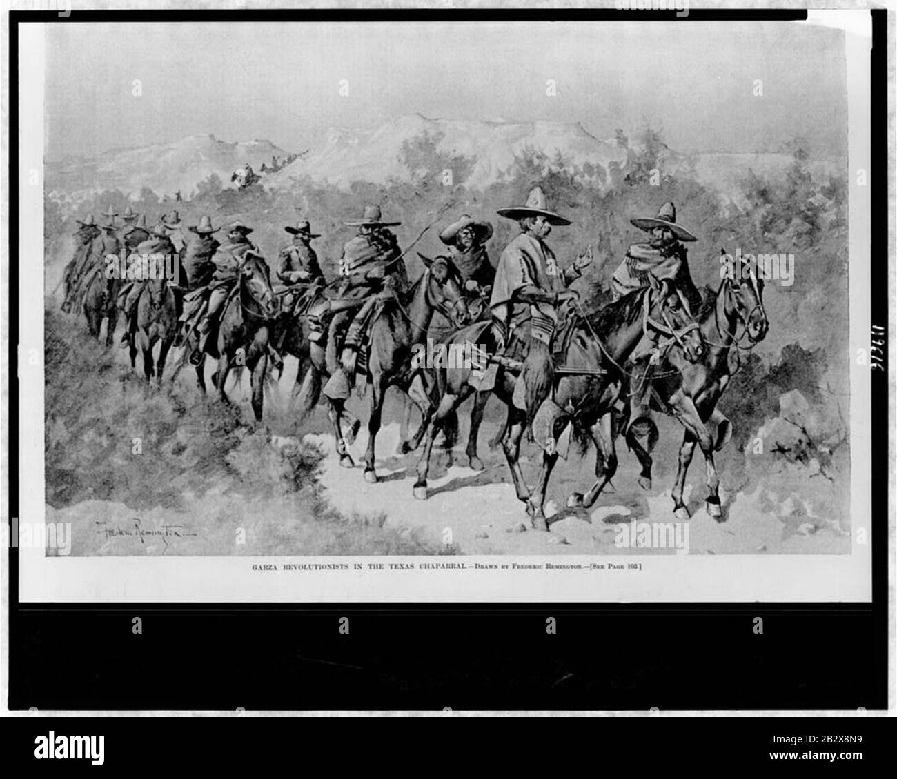 Garza revolutionists in the Texas chaparral - drawn by Frederic ...