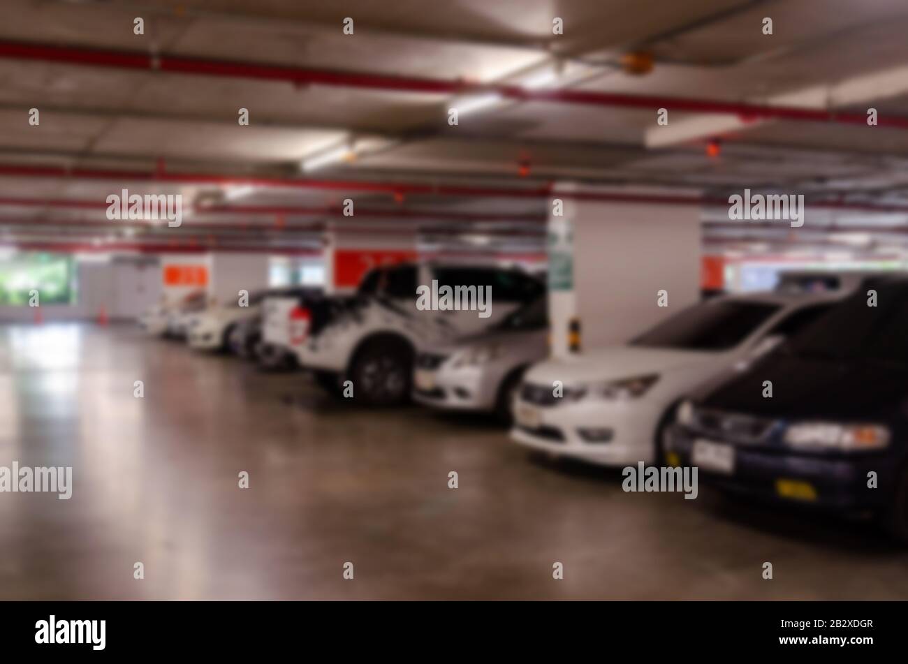 Abstract blur parking lot at a shopping mall Stock Photo - Alamy
