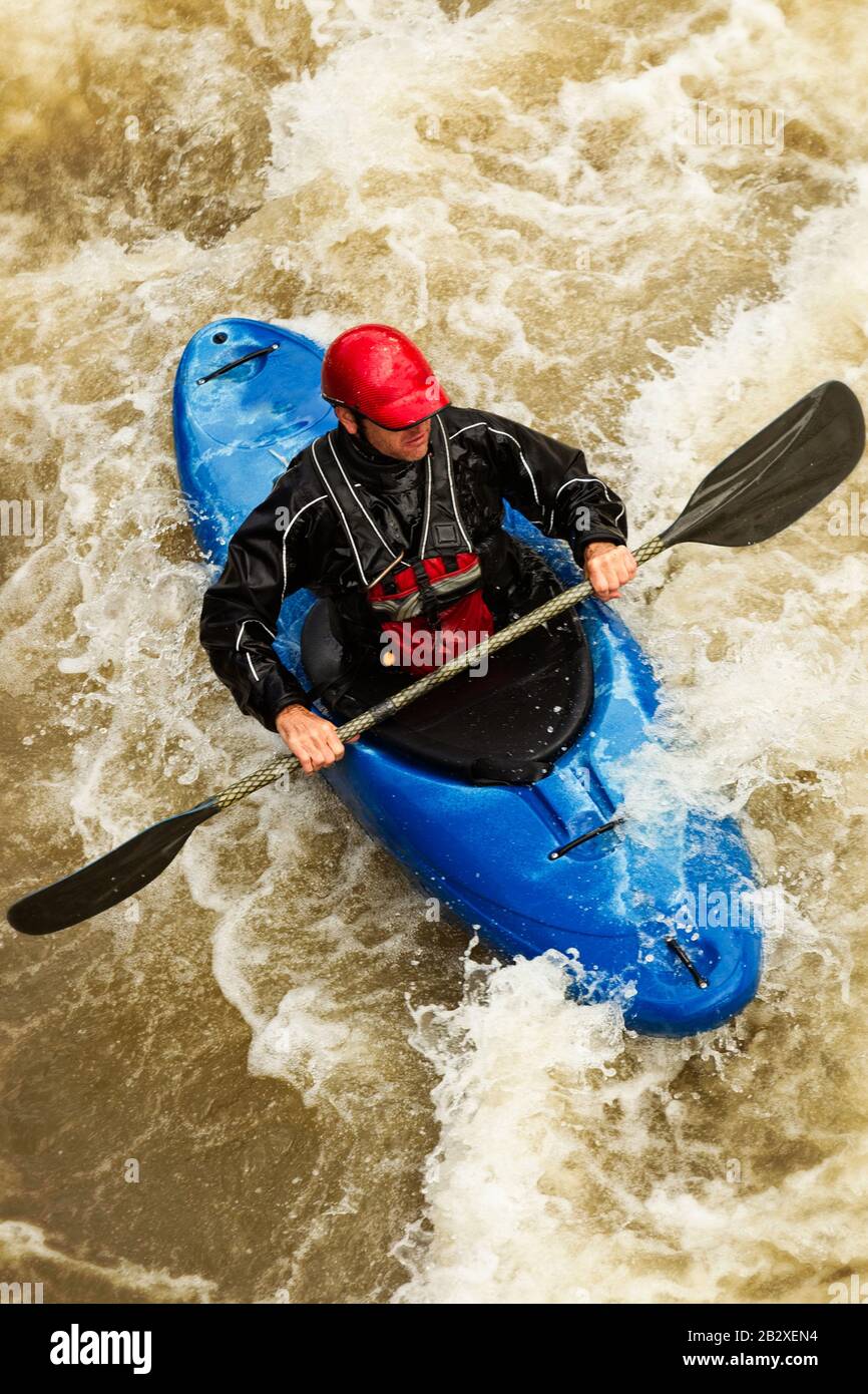 Flow Rafting In Kayak Ecuador South America Stock Photo - Alamy