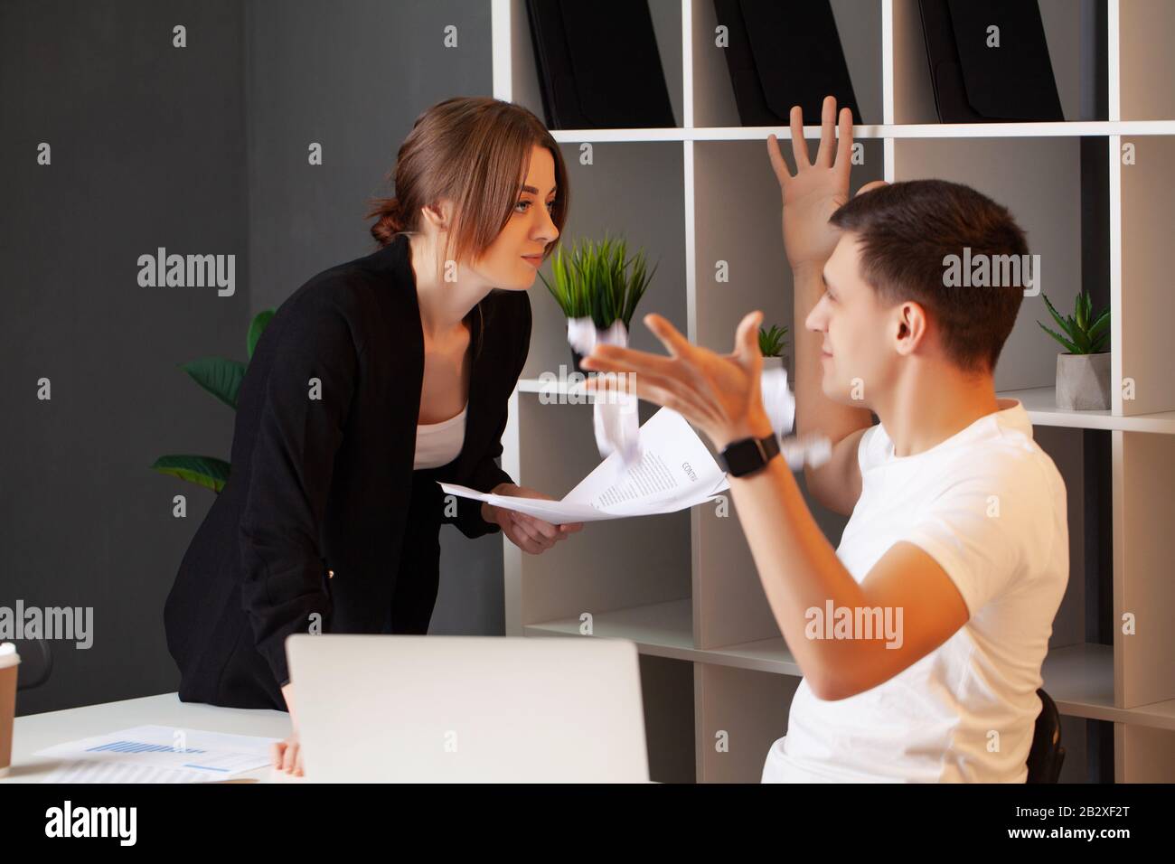 Angry customer salesman hi-res stock photography and images - Alamy