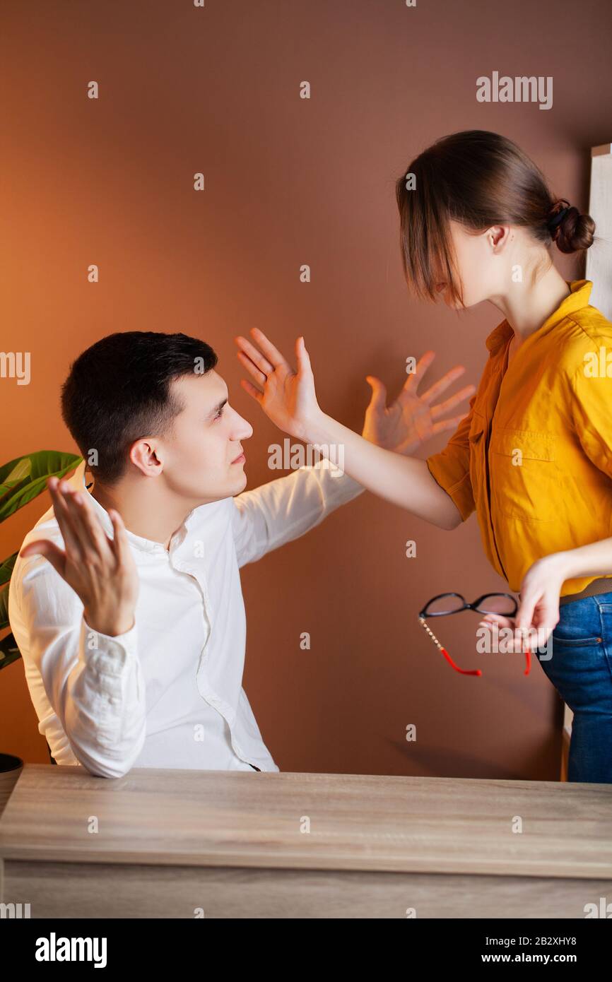 Angry customer salesman hi-res stock photography and images - Alamy