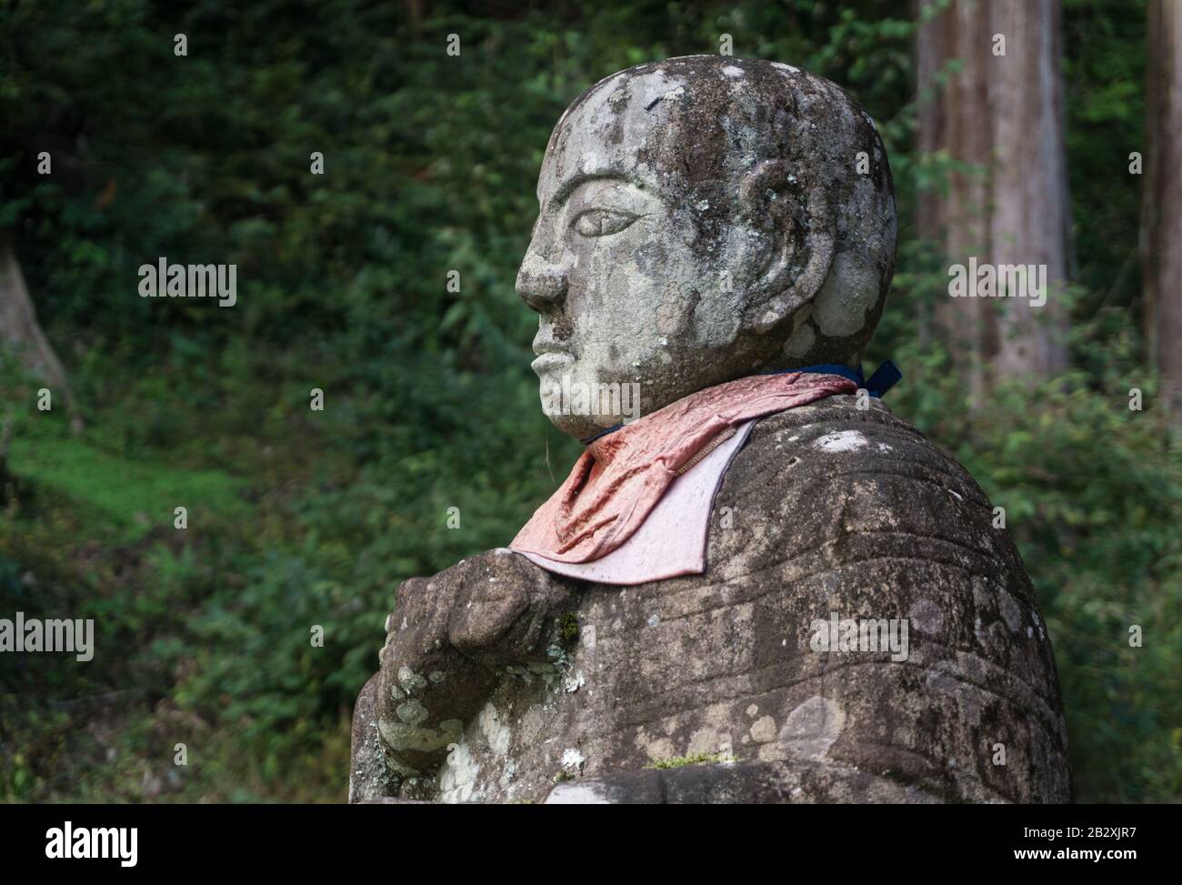 A Buddhist statue at Hase-dera temple, in Sakurai, Nara prefecture ...