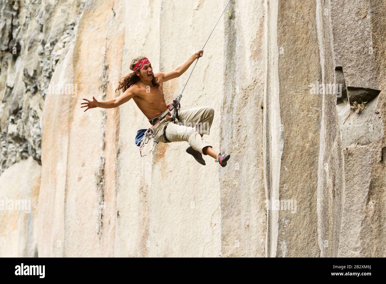 Rock Climber Jump May Very Well Suggest A Sweetheart Moving To His Girl ...