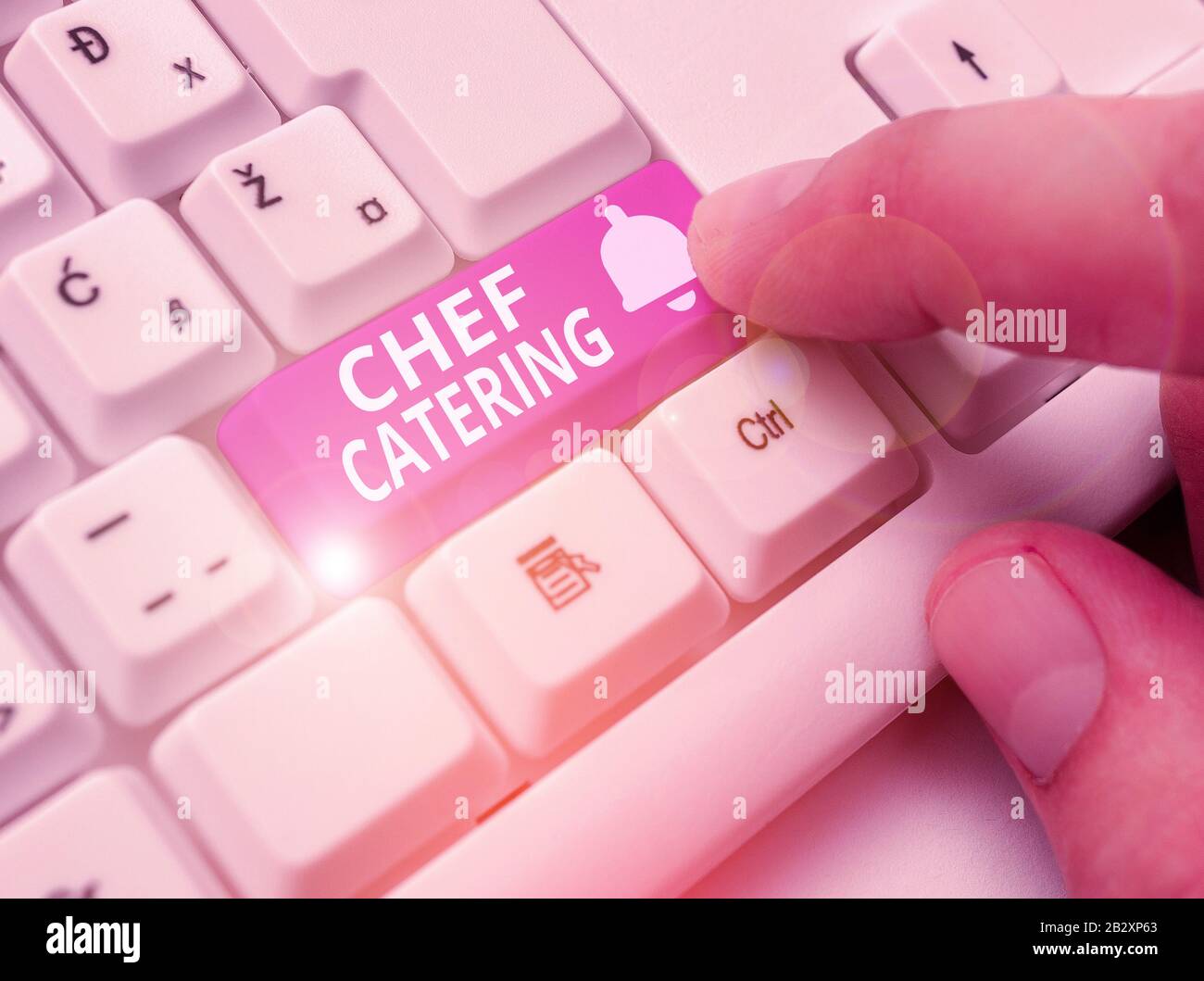 Writing note showing Chef Catering. Business concept for Provides ...