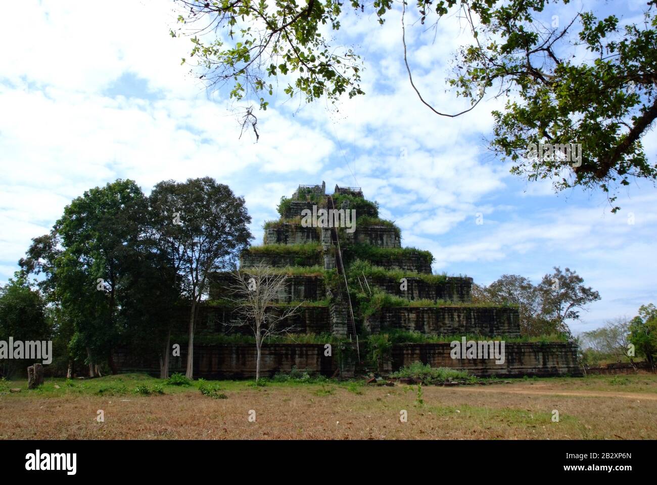 View of the seven tiered pyramid at Koh Ker, Prasat Thom of Koh Ker ...