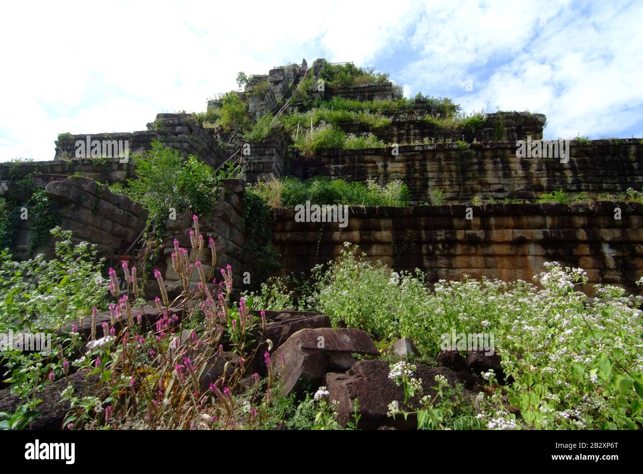 View of the seven tiered pyramid at Koh Ker, Prasat Thom of Koh Ker ...