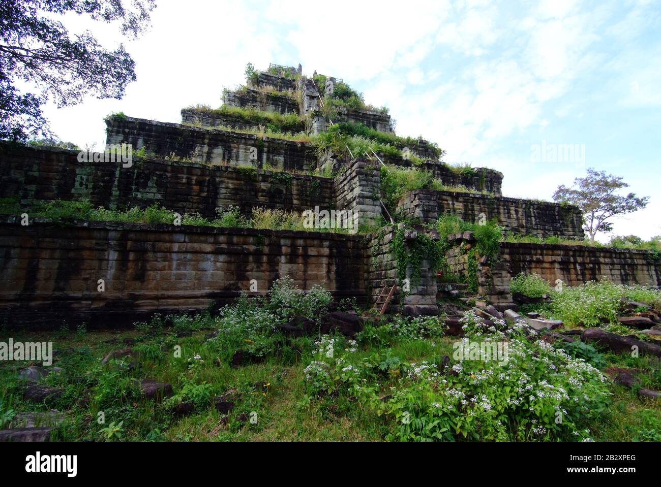 View of the seven tiered pyramid at Koh Ker, Prasat Thom of Koh Ker ...