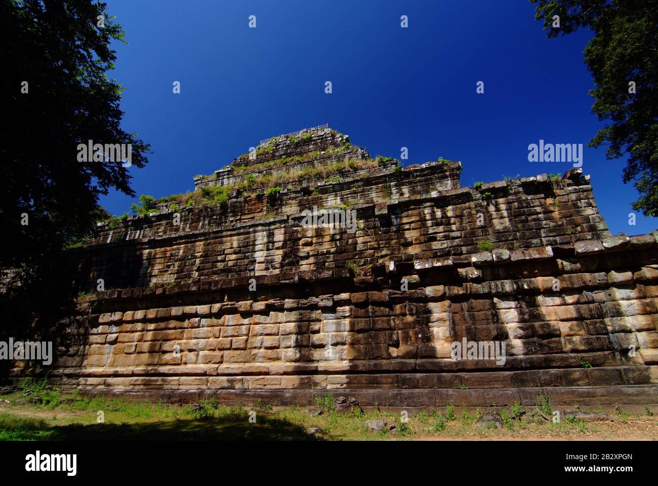 View of the seven tiered pyramid at Koh Ker, Prasat Thom of Koh Ker ...