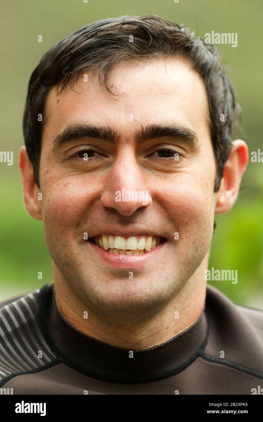 Grown Man Facial Close Up Wear Neoprene Wet Suit Stock Photo - Alamy