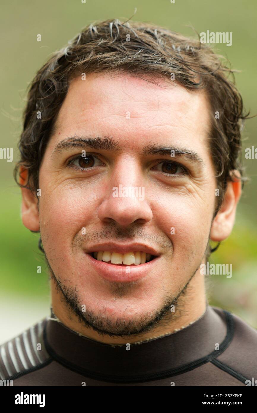 Grown Man Face Close Up Wear Neoprene Wet Suit Stock Photo - Alamy