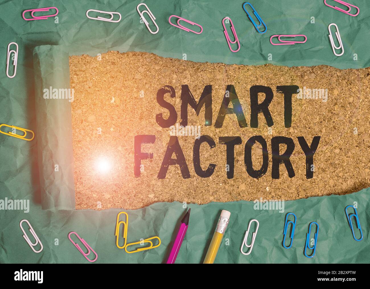 Text sign showing Smart Factory. Business photo showcasing A highly ...