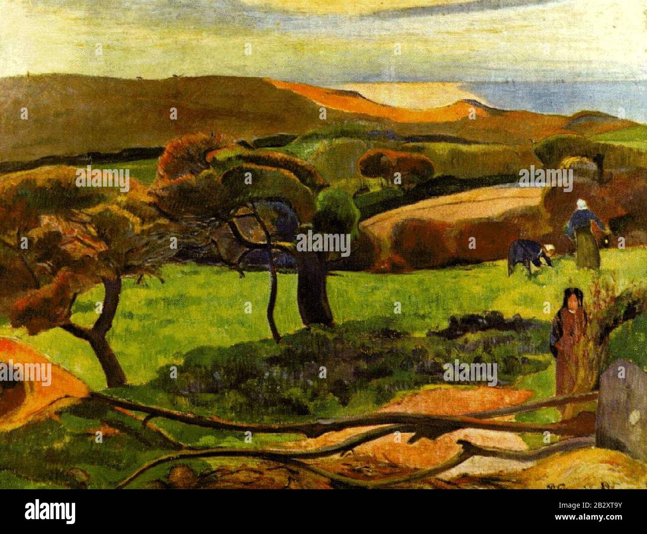 Gauguin Landscape from Bretagne Stock Photo - Alamy