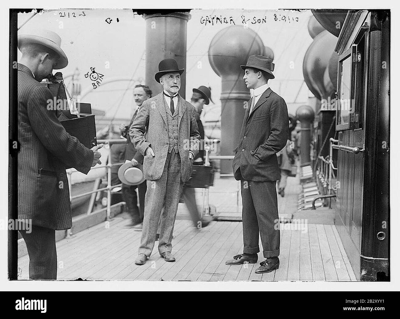 Gaynor and son Stock Photo - Alamy