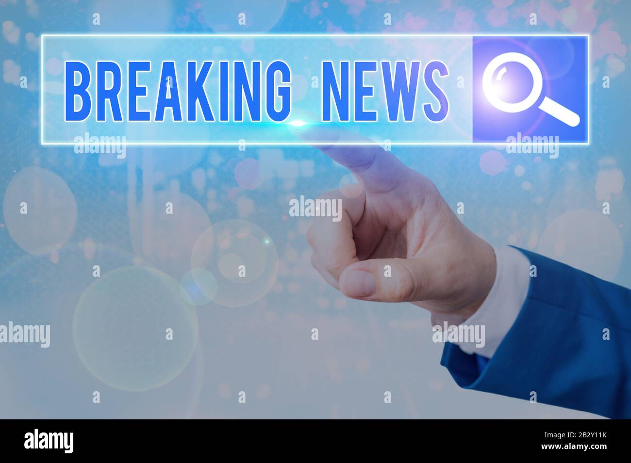 Handwriting text writing Breaking News. Conceptual photo Newly received ...