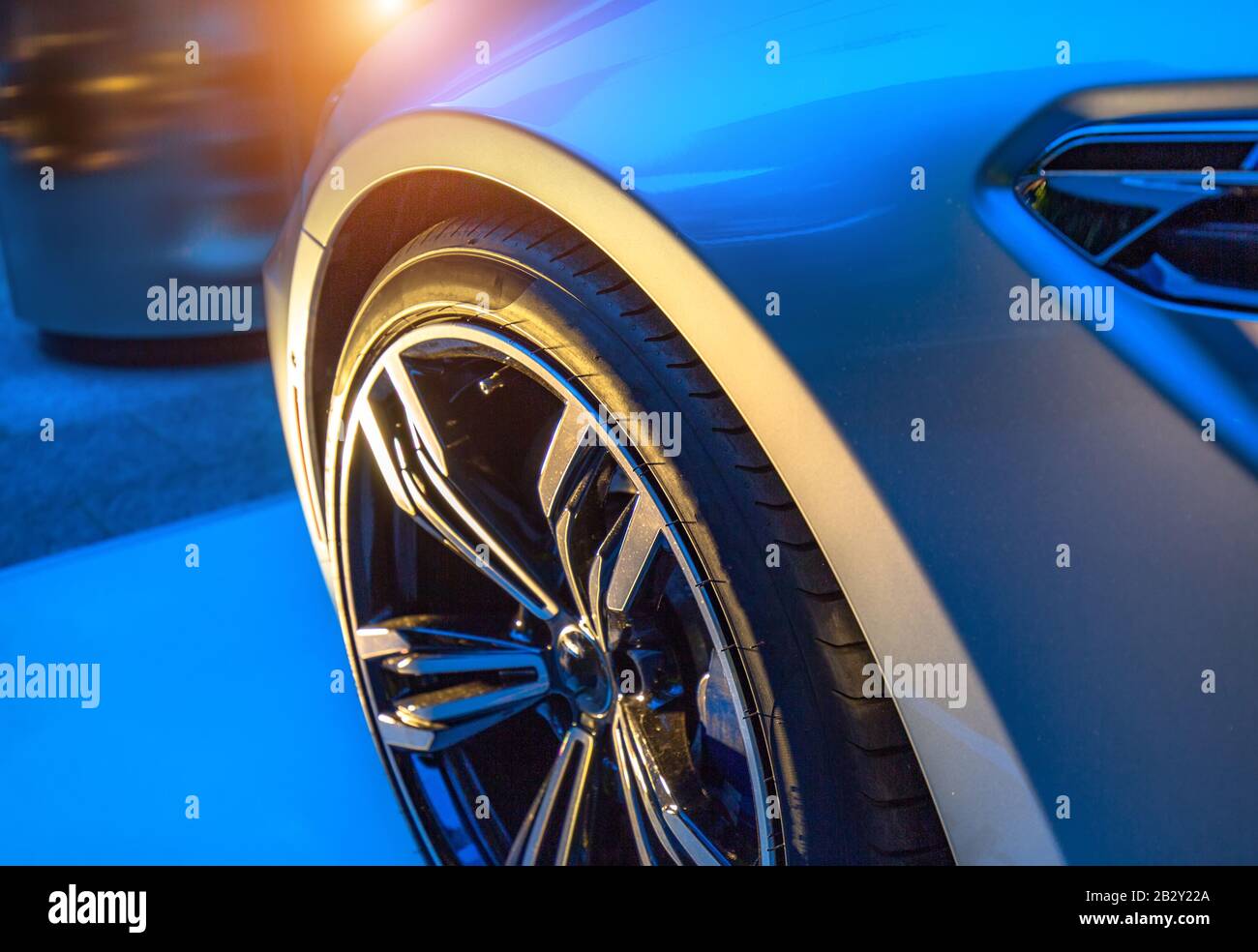 Car show with modern cars and new models on display Stock Photo - Alamy