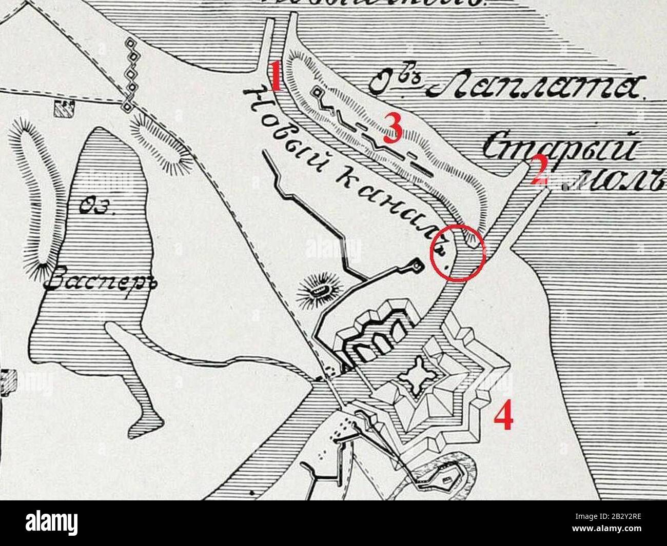 Gdańsk Nowy Port, Westerplatte i Twierdza Wisłoujście (XVIII wiek Stock ...
