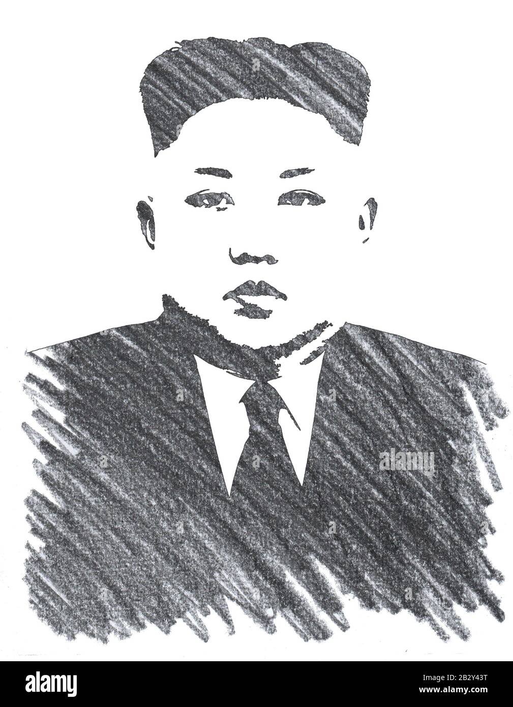 Kin Jong Un Editorial Portrait Illustration Stock Photo - Alamy